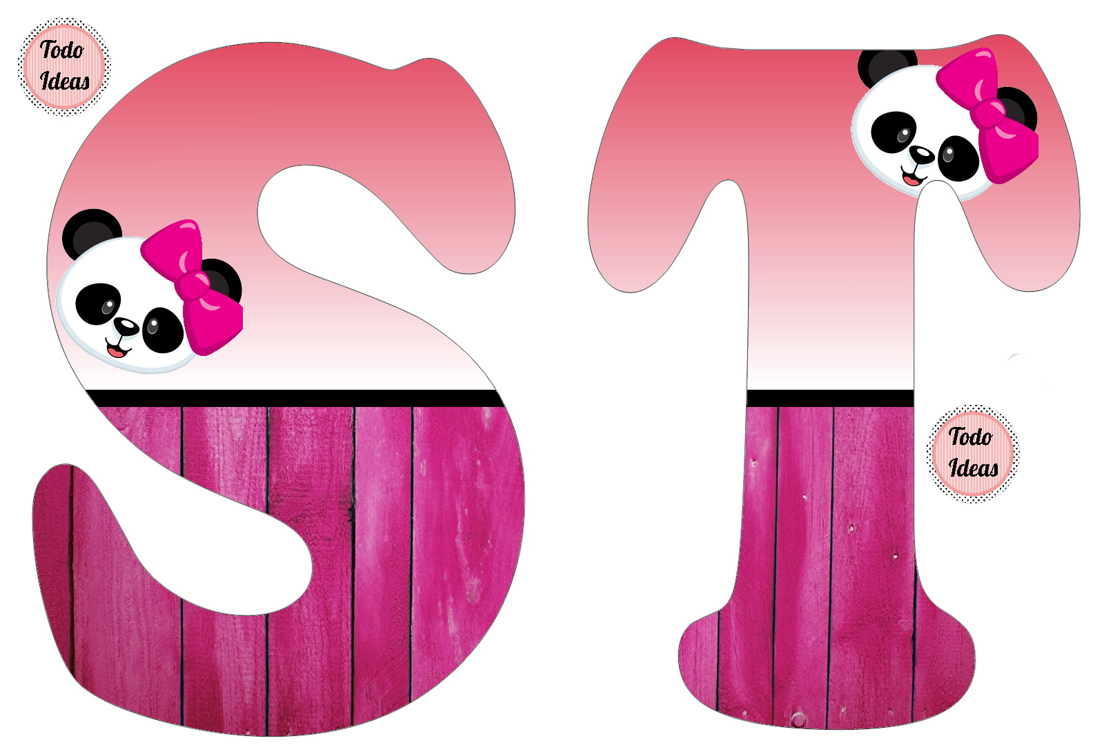 BLOG TODO IDEAS Y MAMI ES DIVERTIDA: ABECEDARIO PANDAS NIÑO Y NIÑA