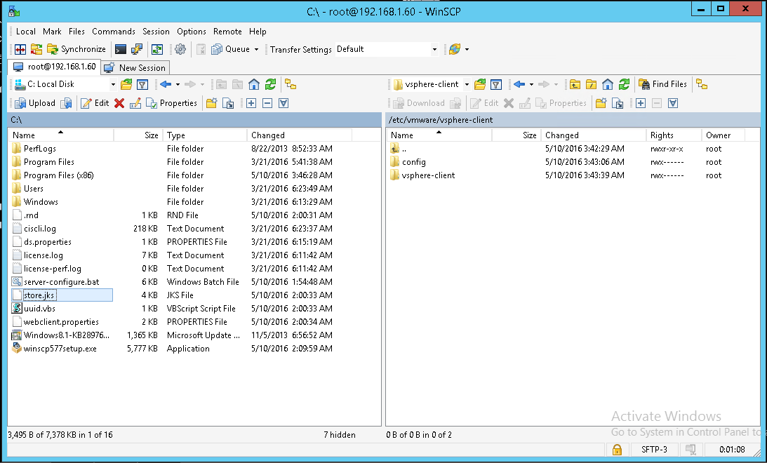 First impression of the vSphere HTML 5 Web Client using Windows based ...