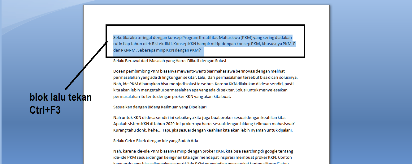Cara Menyalin Beberapa Paragraf Secara Acak (Spike) di Word - Blogger ...