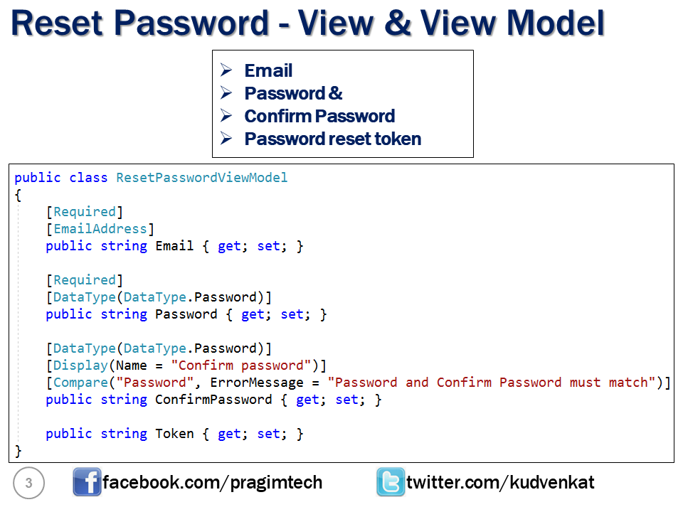 Sql Server Net And C Video Tutorial Reset Password In Core