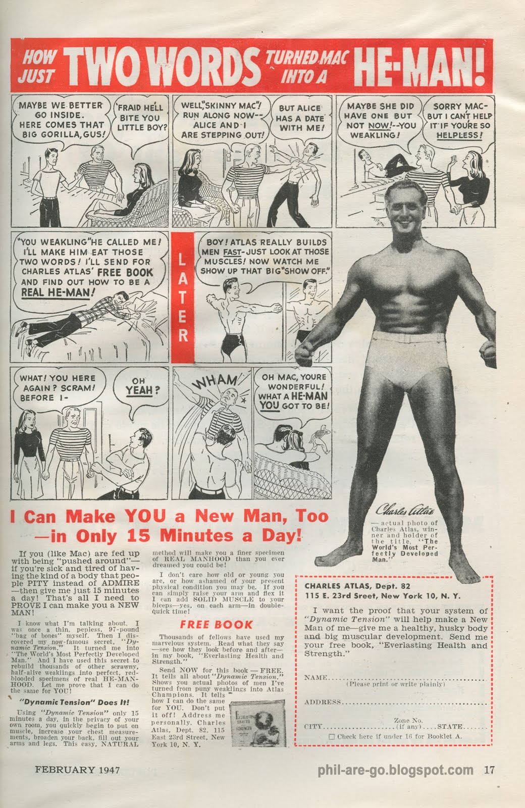 Phil Are Go!: Charles Atlas - This could be you.