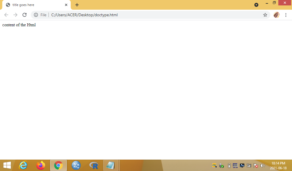 HTML Skeleton and the Output