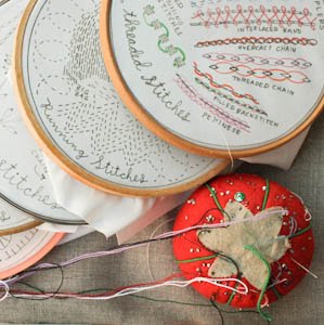 drop cloth: Sampler of the Month: Embroidered Filling Stitches