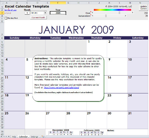 Baixe Modelos: [Excel] Gerador de calendários