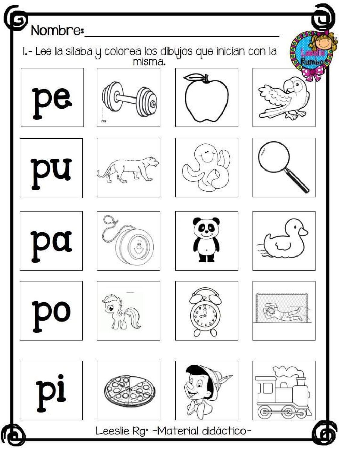 Fichas de Primaria: Las sílabas
