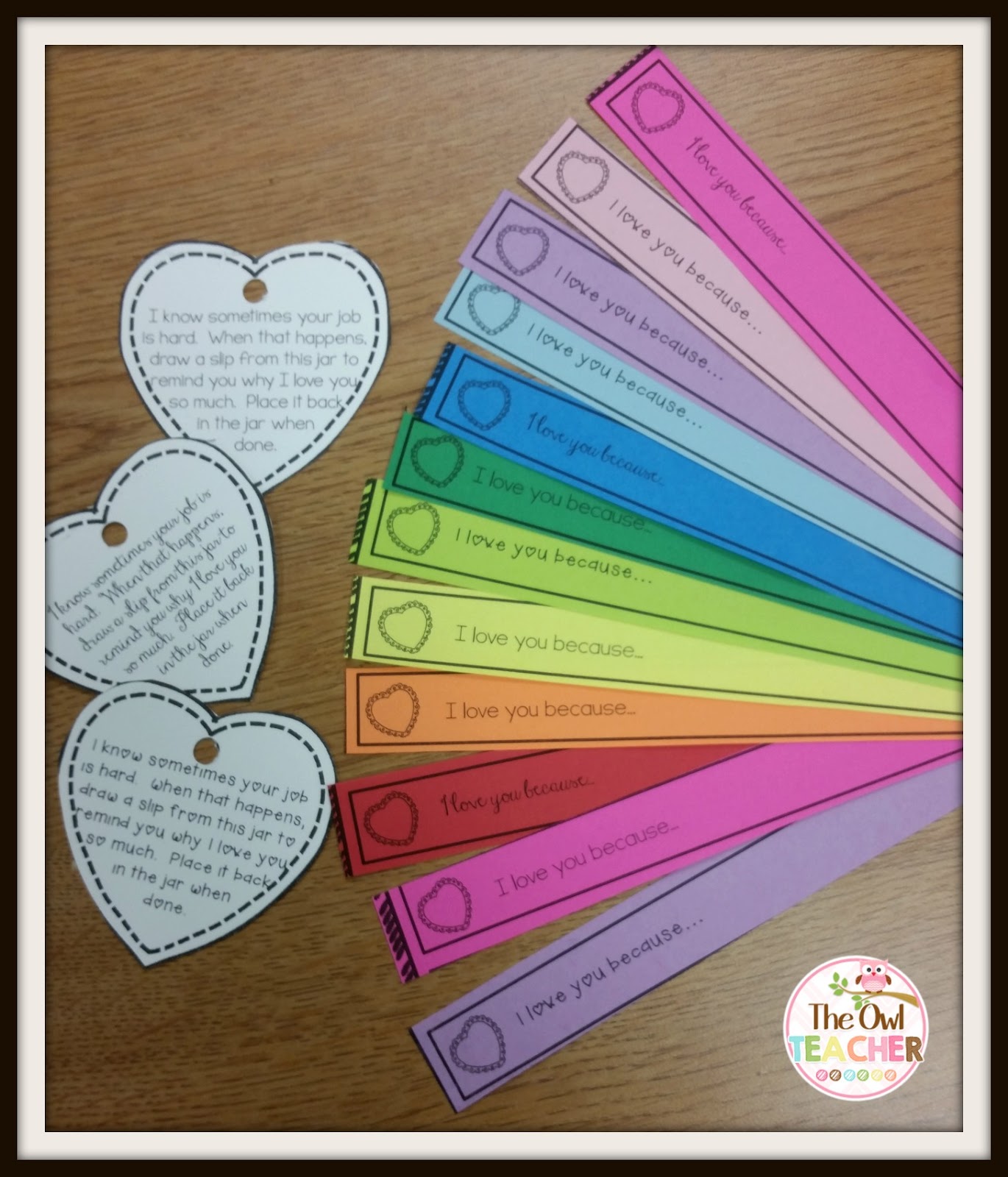 Classroom Freebies Too: Love Jars Freebie