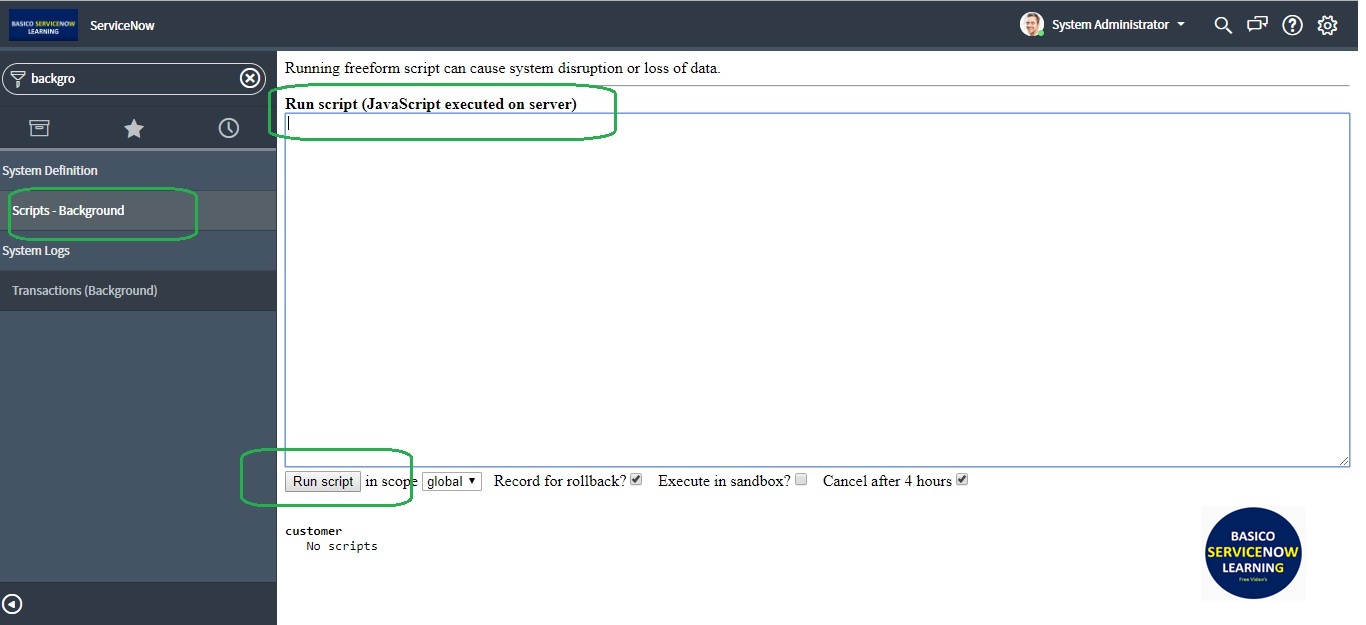 Servicenow Server Side Scripting Tutorial Server Side Scripting Servicenow Basico Servicenow 5668
