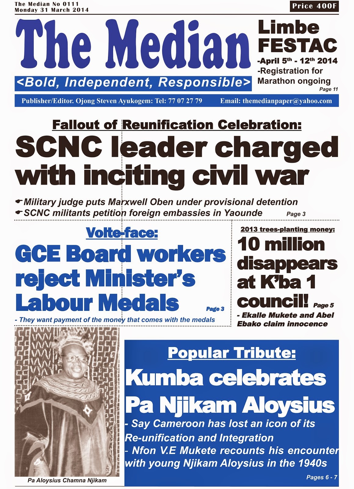 The Median Newspaper: April 2014