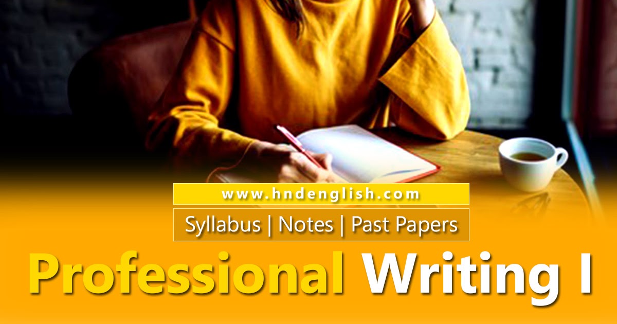 EN 1106: Professional Writing I