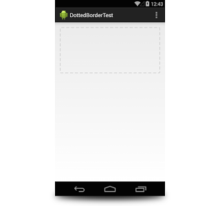 Android layout with dotted border