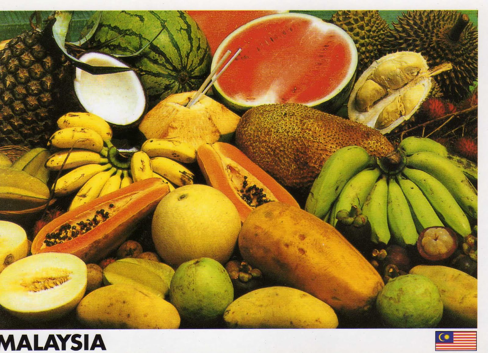 Postcards & Stamps Diary: fruits