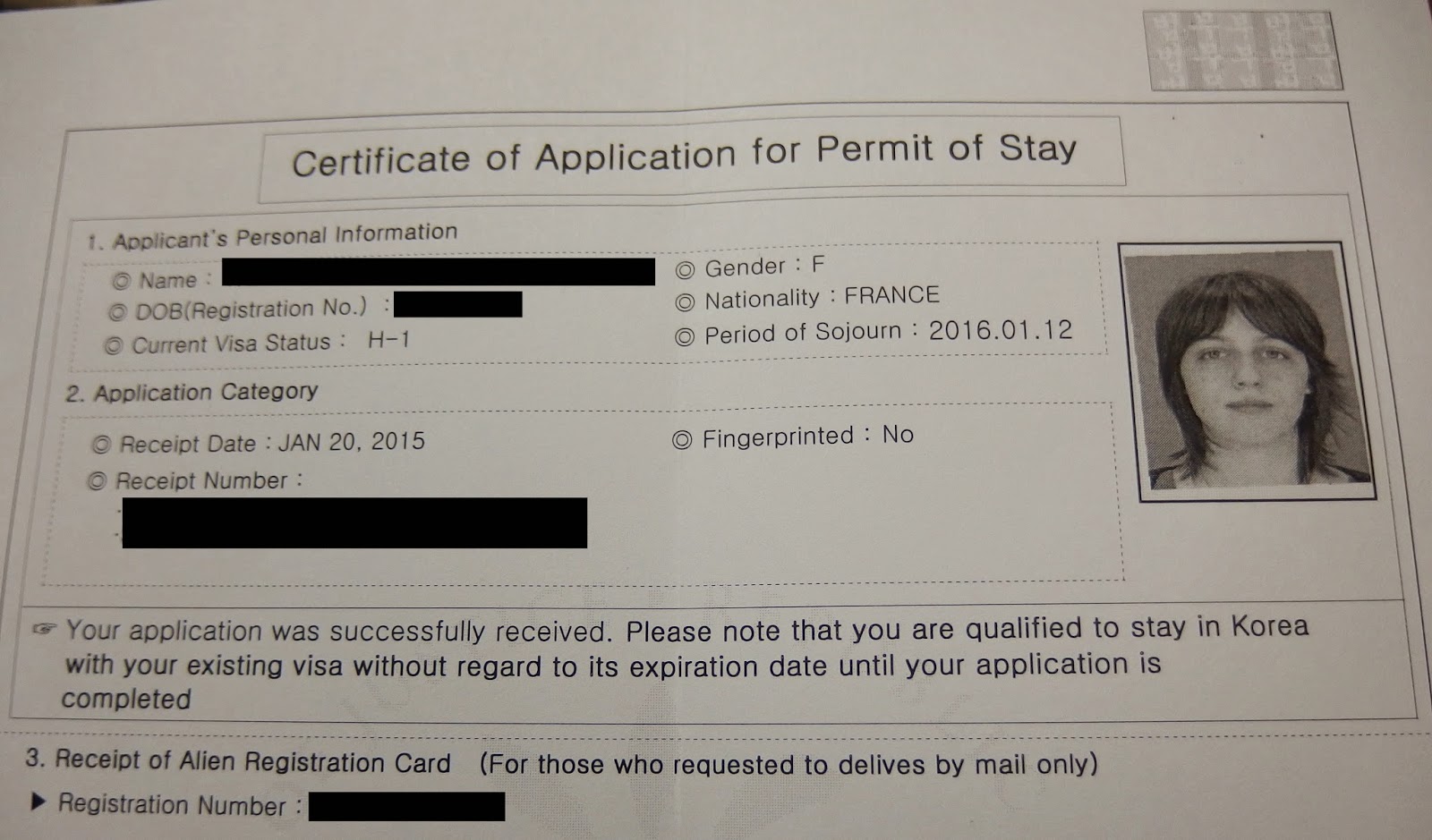 Lovers in Korea: Korean Immigration - Alien Registration Card