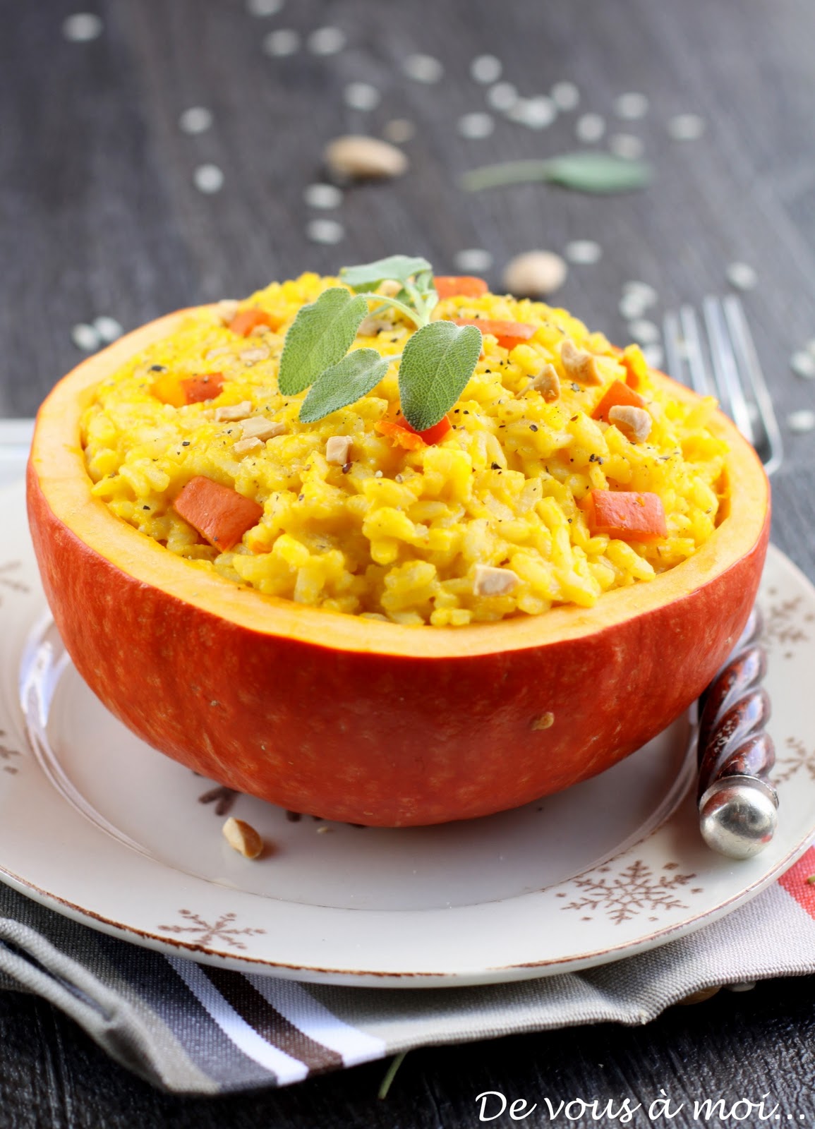 De vous à moi...: Risotto de Potimarron à la Sauge