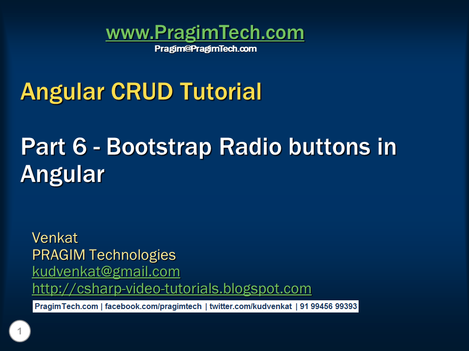 Sql Server Net And C Video Tutorial Bootstrap Radio Buttons In Angular Slides