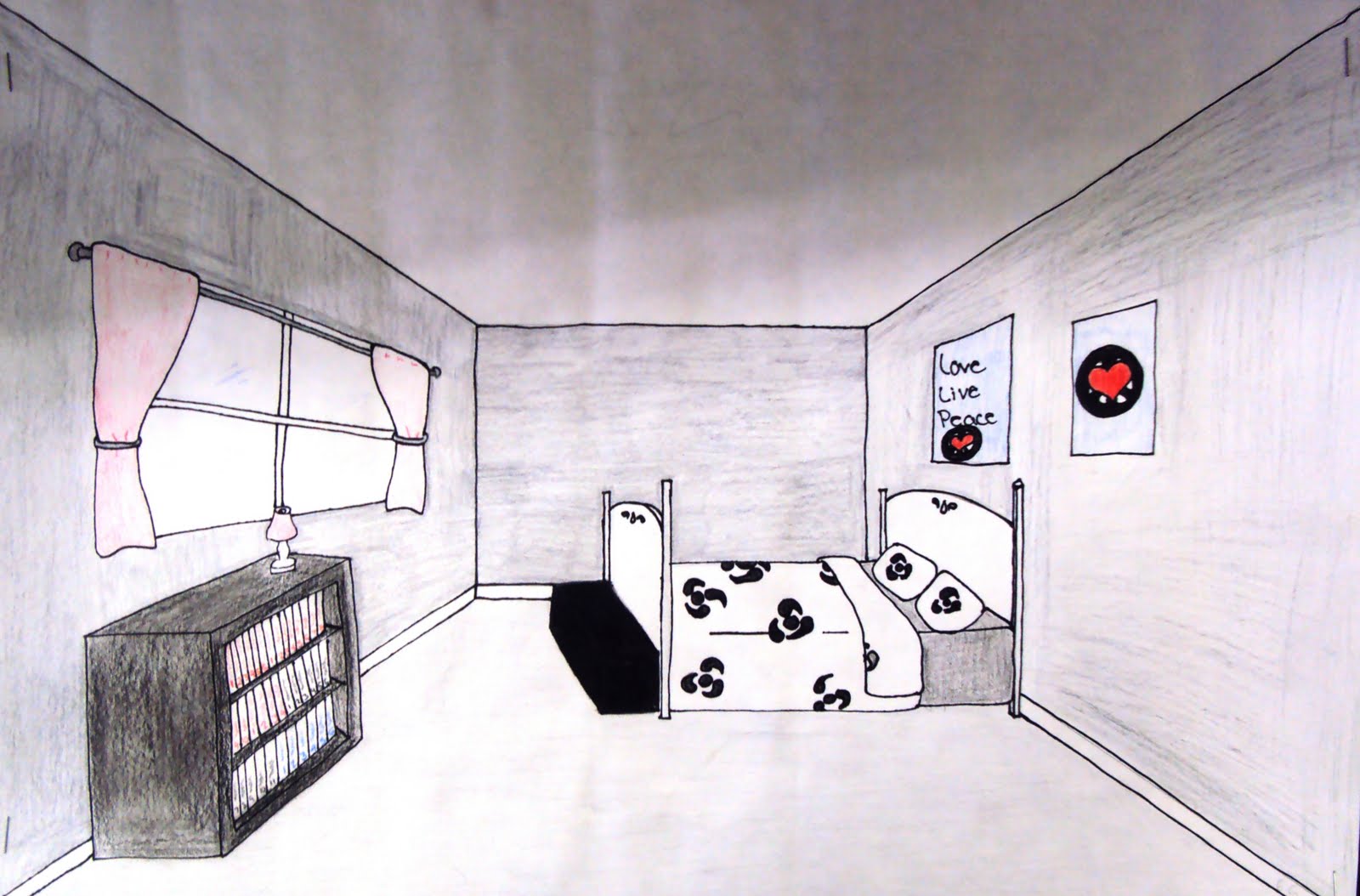 Art 1: One Point Perspective Room