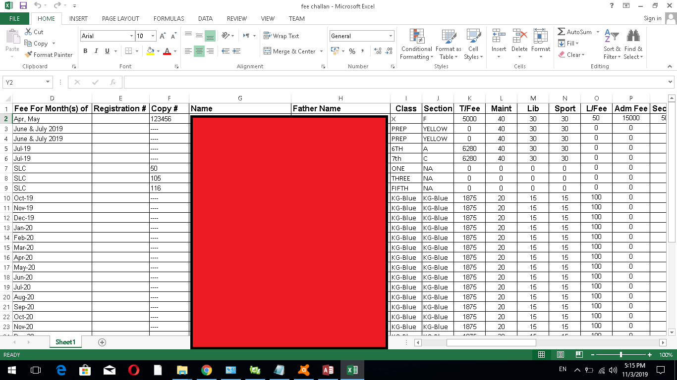 Get School Fee Challan Generator Database plus Back-End files