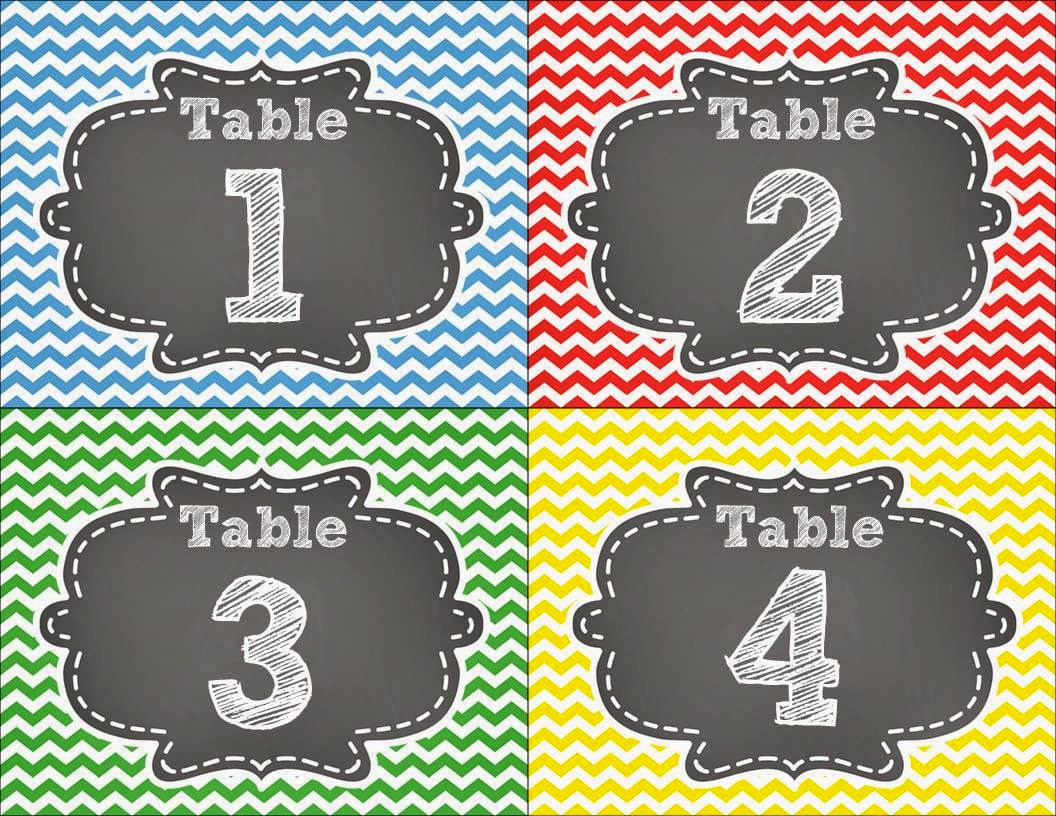 I Heart My Kinder Kids: Chevron Table Signs on Manic Monday