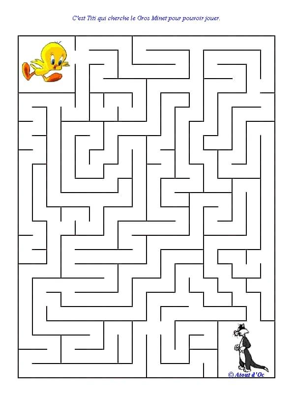 Jocuri pentru copii mari şi mici: Fise labirint