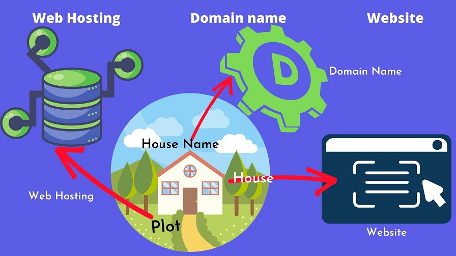 Difference between Domain Name, Web Hosting, and Website, how they ...