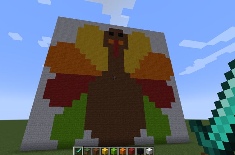 Kelly's Classroom Online: Minecraft Math: Thanksgiving Pixel Art