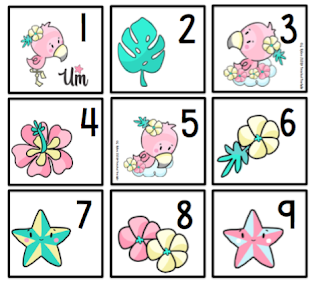 Flamingo Math Center ~ Preschool Printables