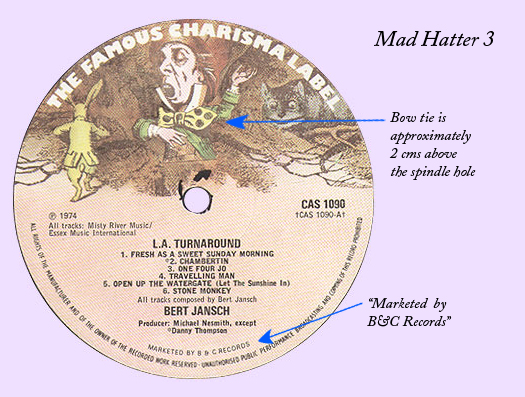 Vinyl Stockholm: Charisma Records label variation 1969 to 1975