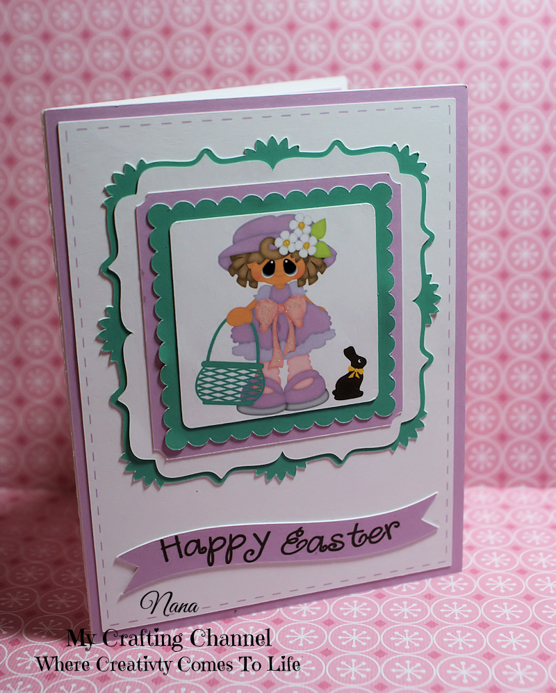 Adorable Little Girl Easter Card