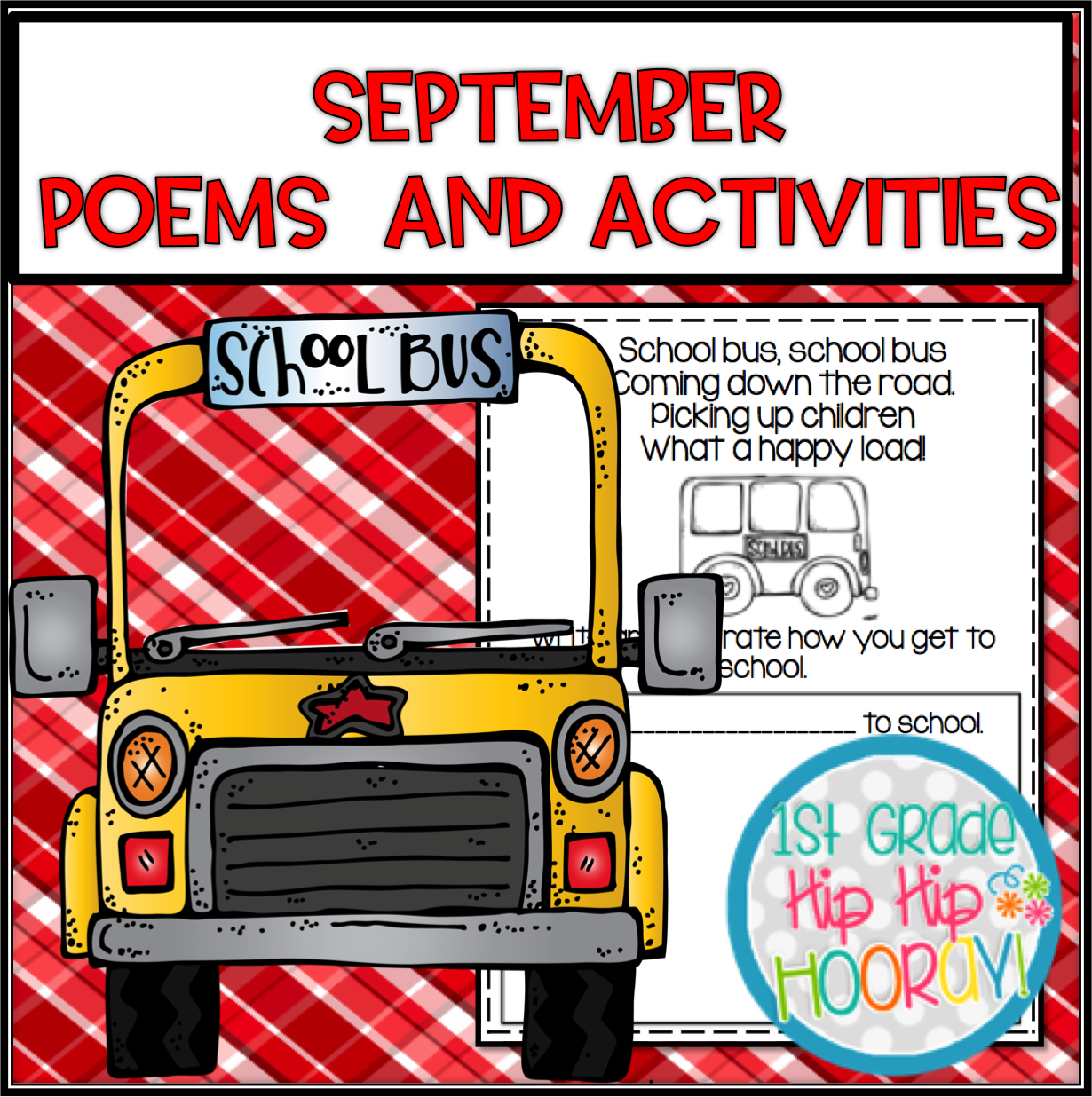 1st Grade Hip Hip Hooray!: September Poetry Packet!!