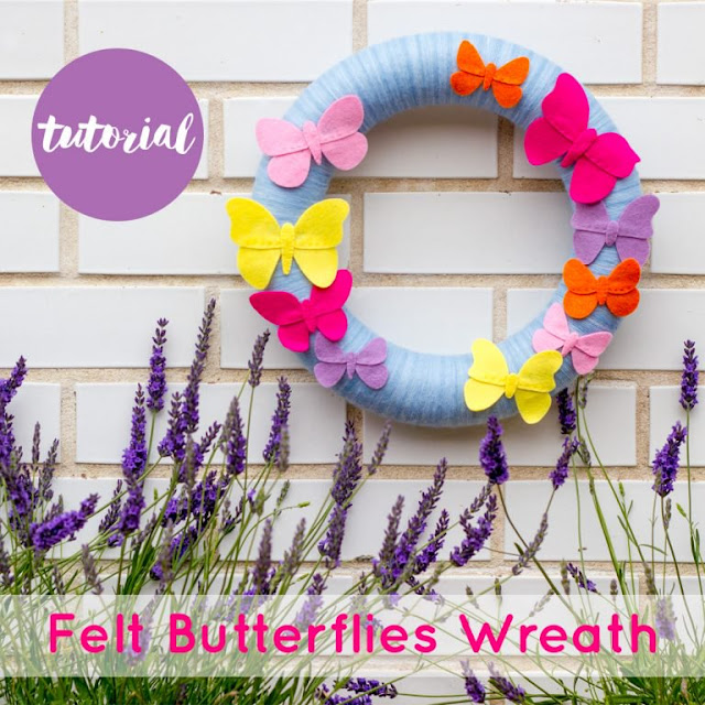 Bugs and Fishes by Lupin: A Year of Wreaths: June Felt Butterflies ...