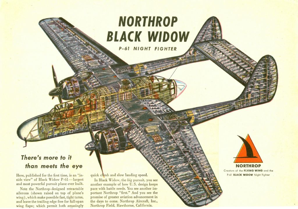 SI VIS PACEM, PARA BELLUM: Il Northrop P-61 Black Widow (vedova nera ...