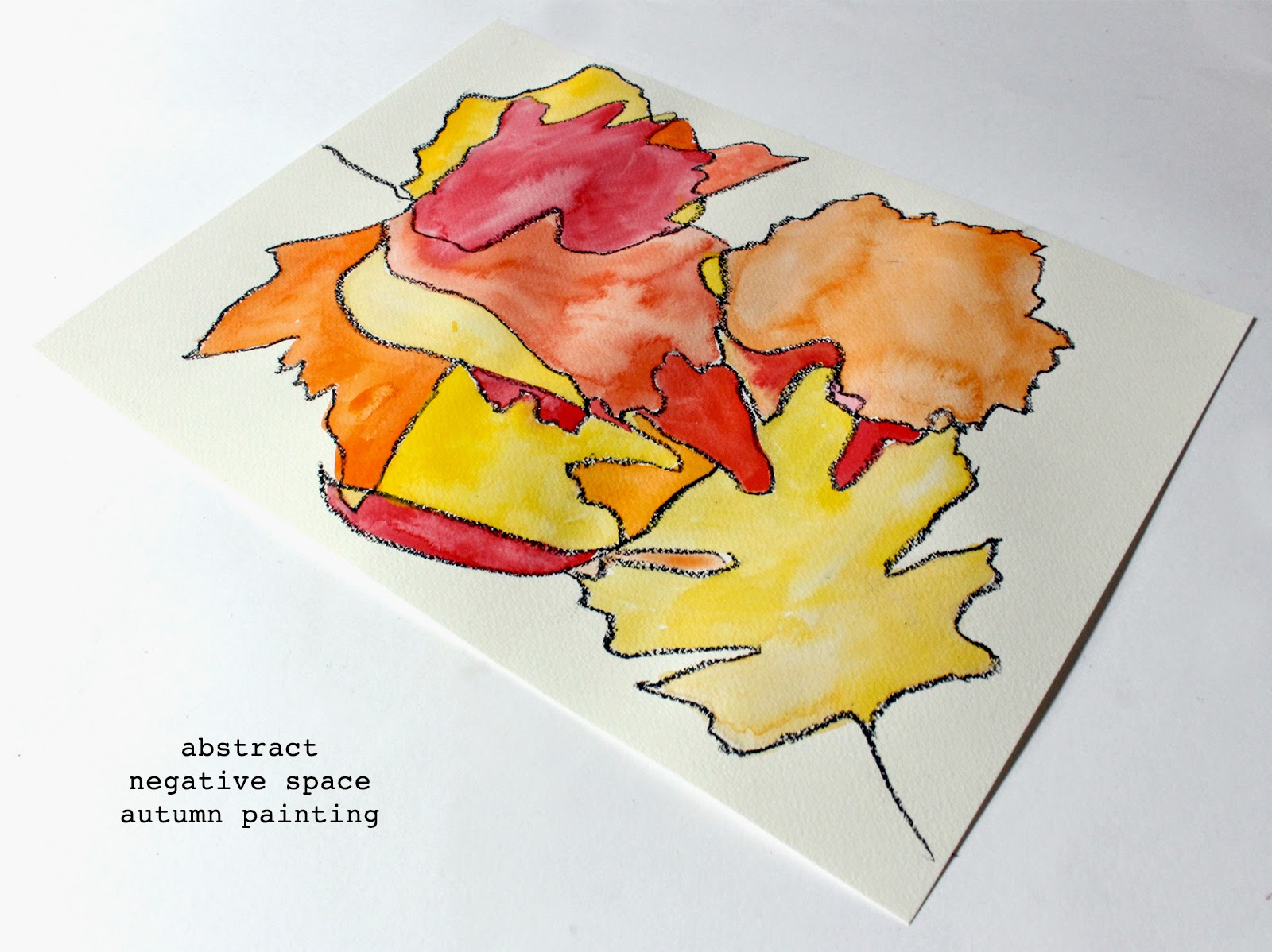 The Academy of Gentle Arts: abstract negative space autumn leaves