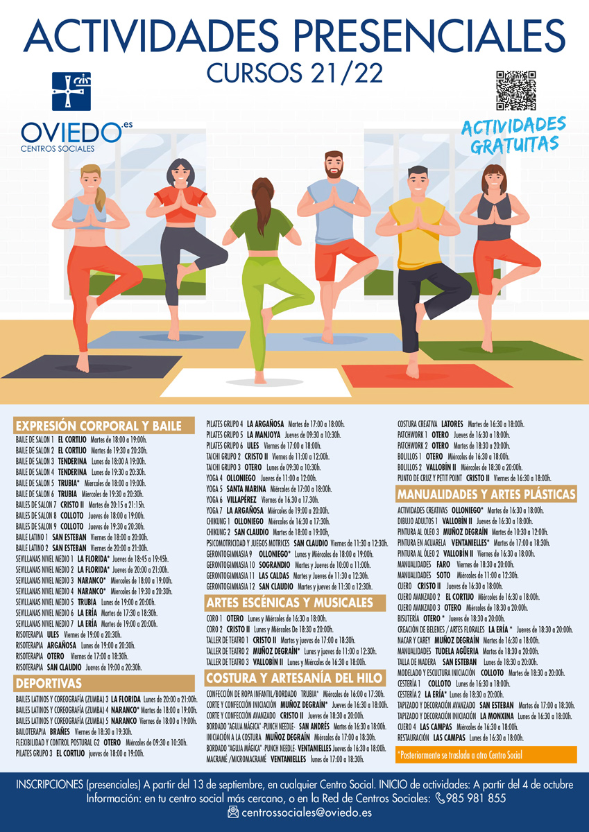 ACTIVIDADES DE LOS CENTROS SOCIALES DE AYUNTAMIENTO DE OVIEDO
