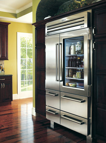 vignette design: Tuesday Inspiration: Glass Front Refrigerators