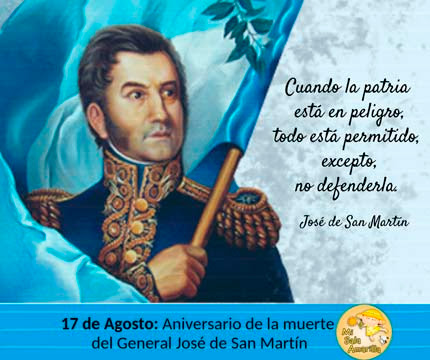 Mi Sala Amarilla: Palabras alusivas para el 17 de agosto