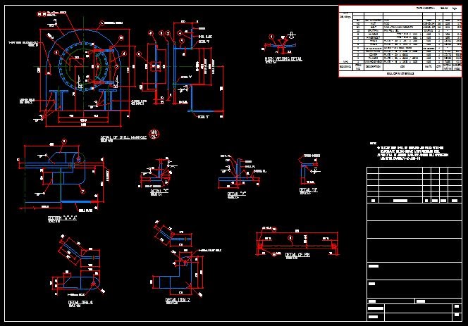 The Draughtsman: Storage Tank Manhole Detail Sample Cad Drawing