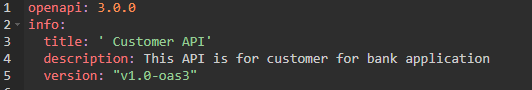 OpenAPI Specification Basic Structure