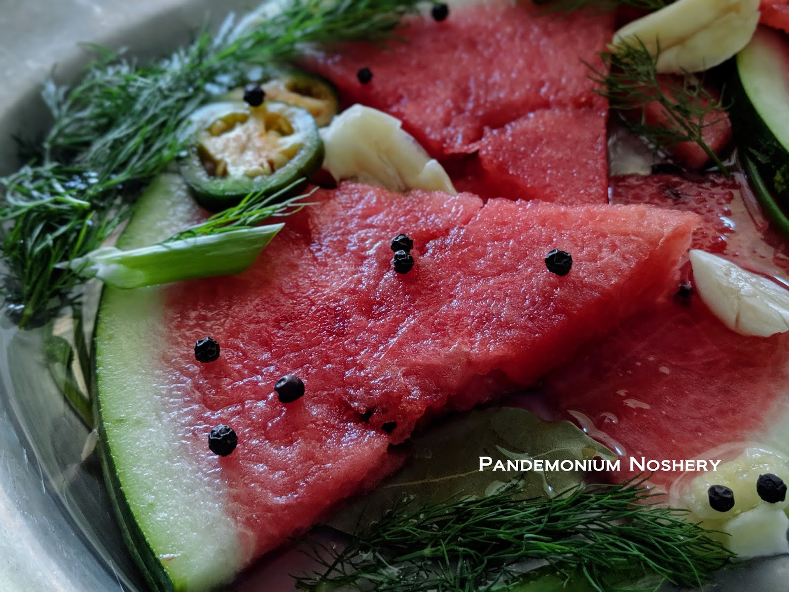 Russian Pickled Watermelon