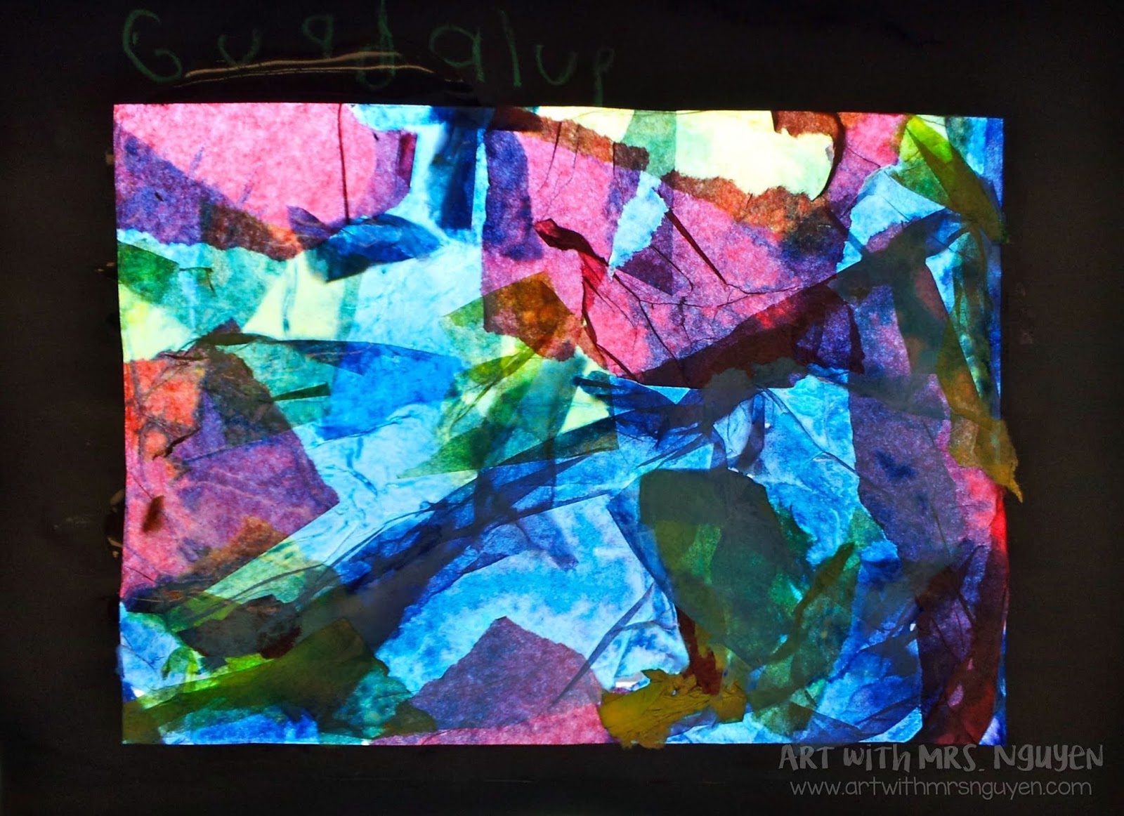 Delaunay Tissue Paper Collage (1st) | Art with Mrs. Nguyen