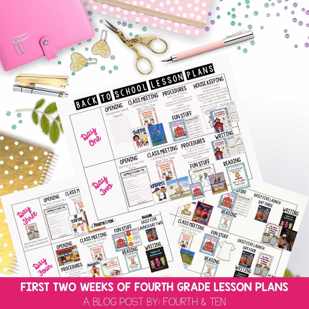 Fourth and Ten: My Back to School Lesson Plans