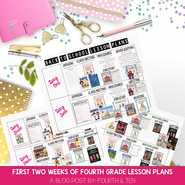 Fourth and Ten: My Back to School Lesson Plans