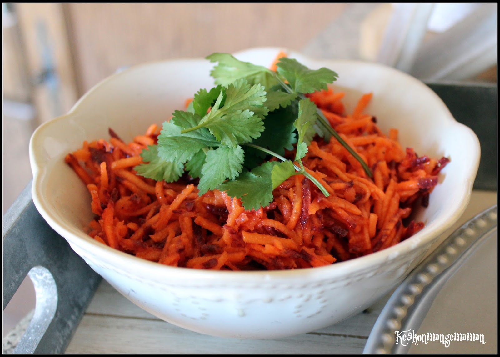 Keskonmangemaman?: Duo de carottes sauce miel citron et coriandre