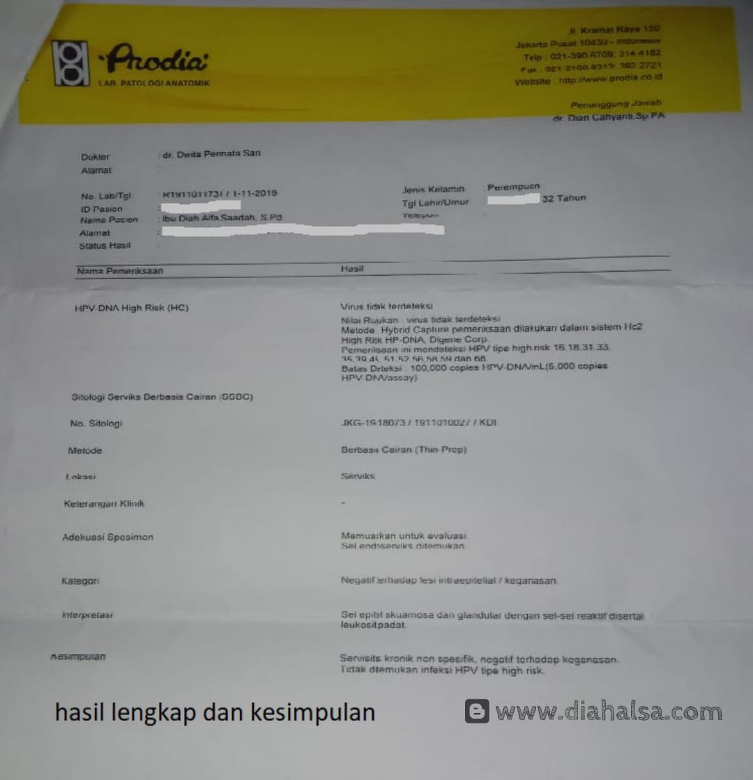 Pengalaman Pertama Pap Smear - Diah Alsa - Lifestyla Blogger Kendari