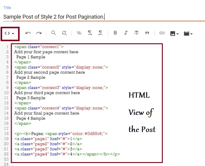 How to Break down or Split Blogger Longer POSTs (Post Pagination) into ...