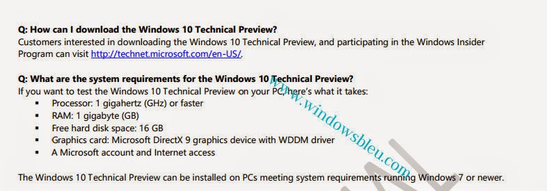 Windows 10 technical preview system requirements-Official - Windows 10 Forums