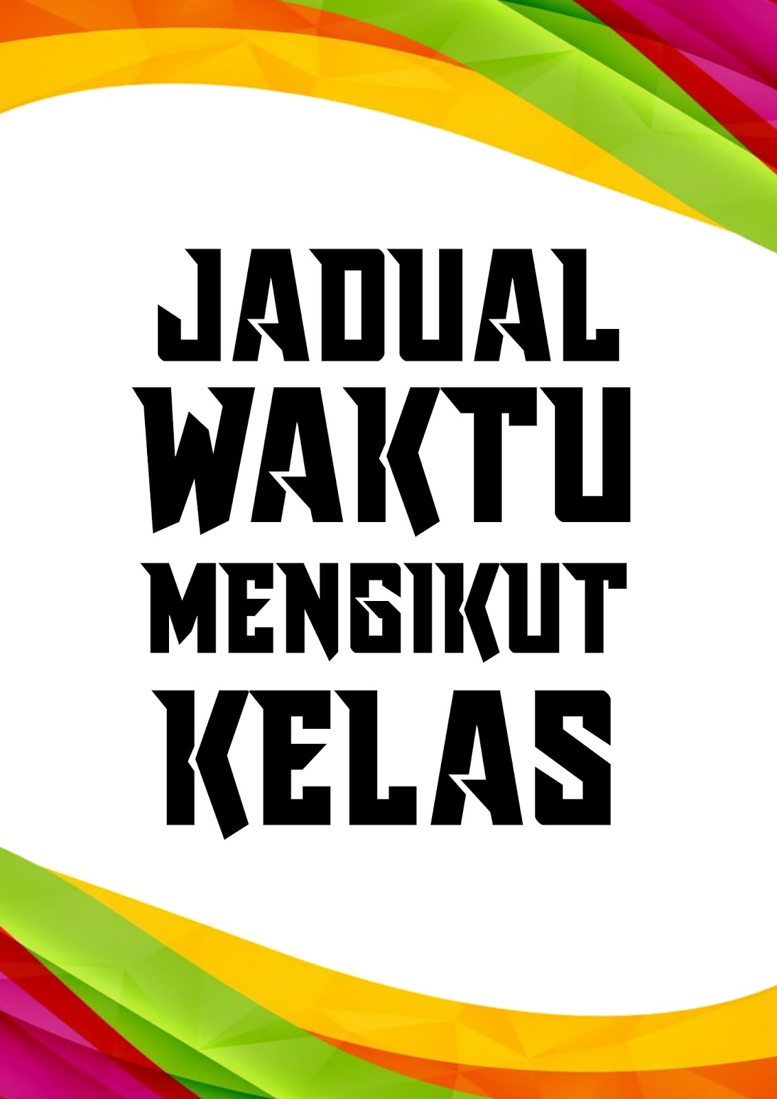 51 Templat Muka Depan (Cover) dan Pembahagi (Divider) Fail Rancangan ...