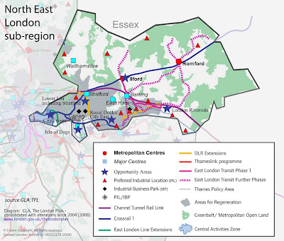 North East London Map Region | Map of London Political Regional