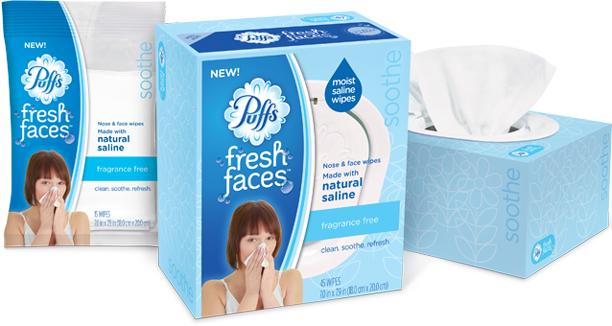 Crafty Confessions of a Brainy Mom: Puffs Fresh Faces Review
