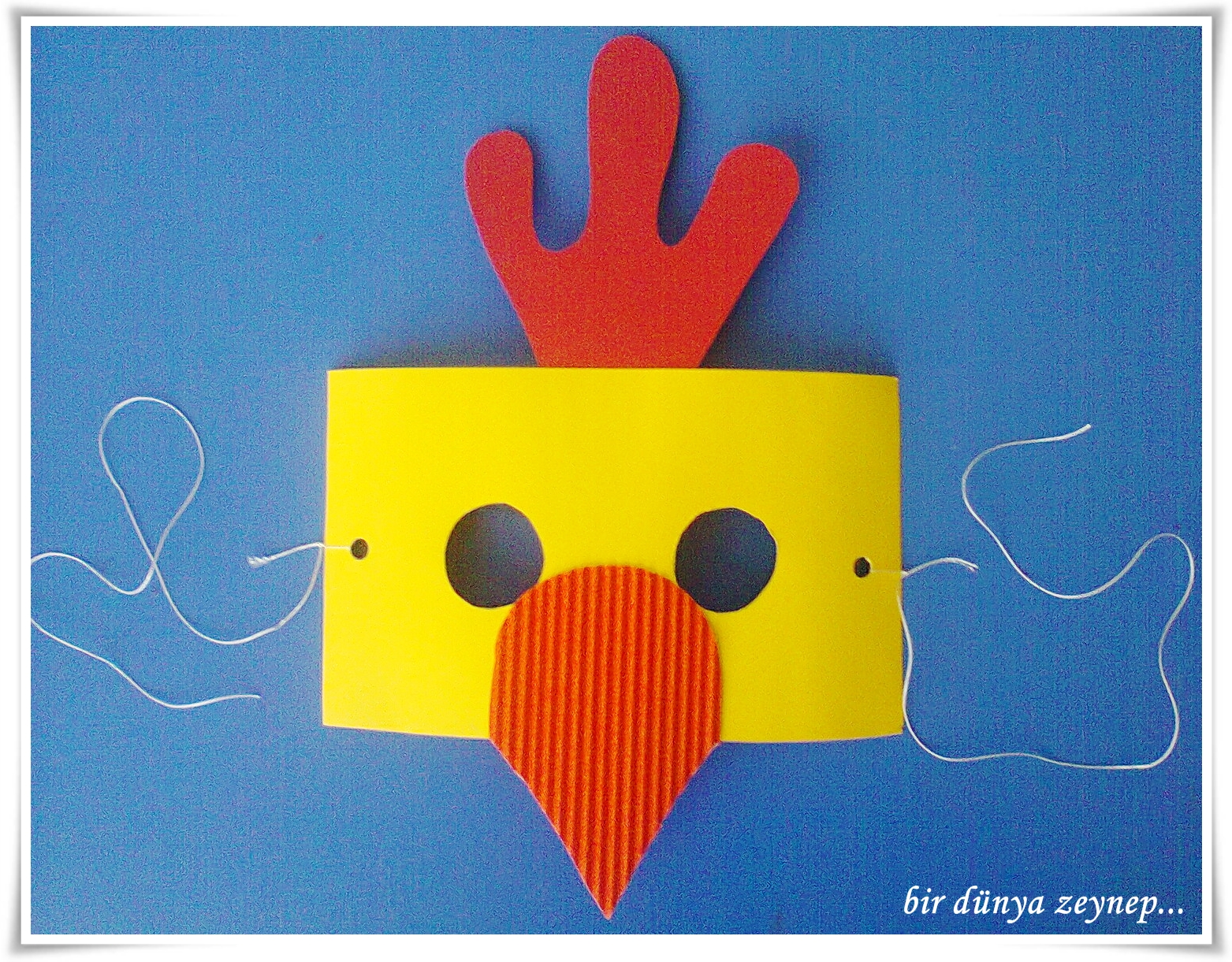 bir dünya zeynep . . .: a fun chicken mask for the kids | Chicken mask ...