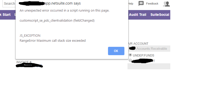 Netsuite Freak How Do You Overcome Rangeerrormaximum Stack Size Exceeded Error While
