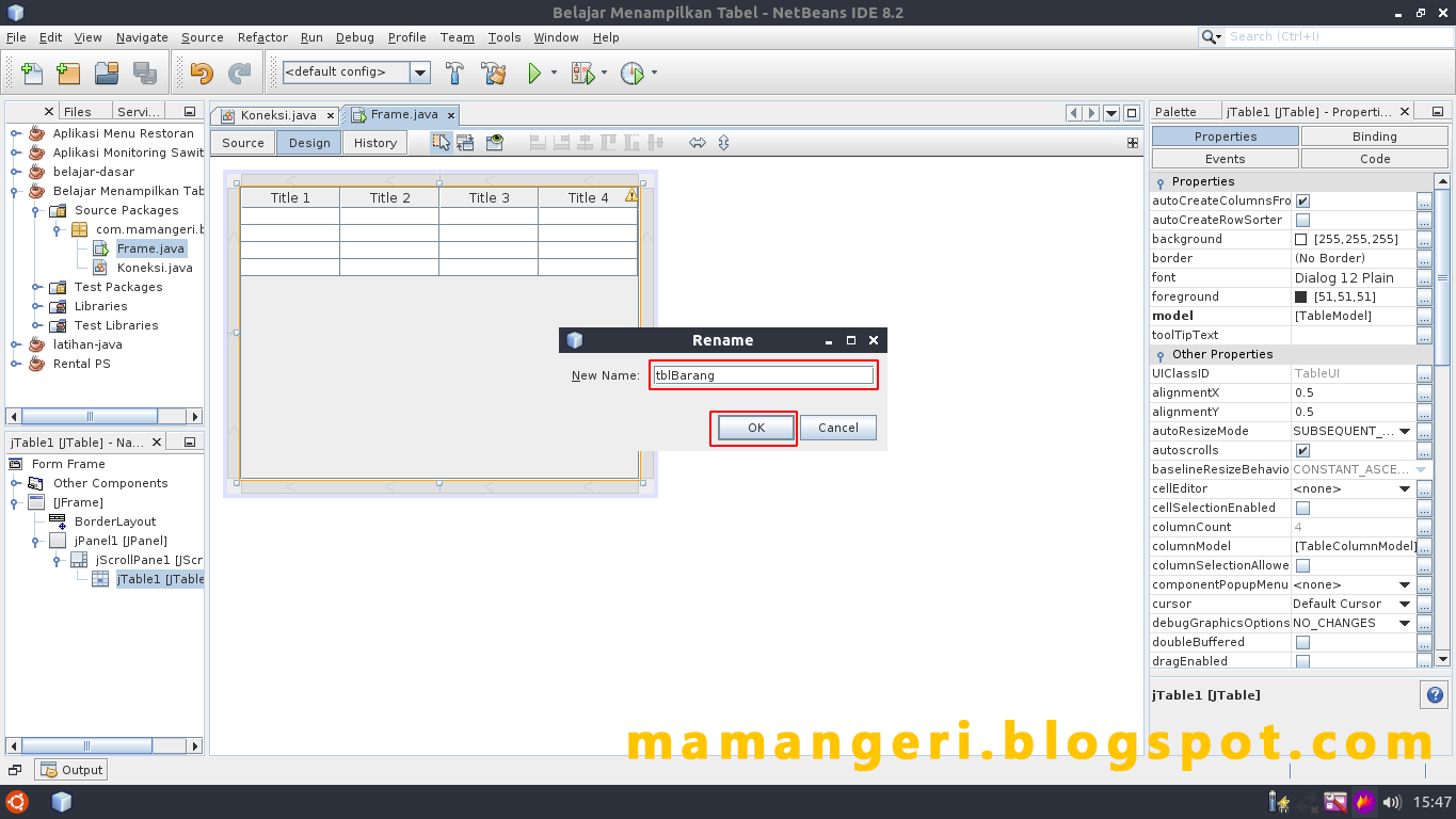 Cara Menampilkan Data Dari Database MySQL Pada JTable Netbeans ...